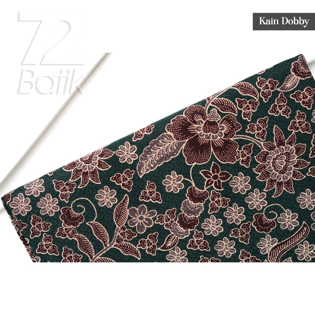 Jual BAHAN BATIK PREMIUM Dobby Motif Kembang Warna Hijau Ijo Dolbi Dobi ...