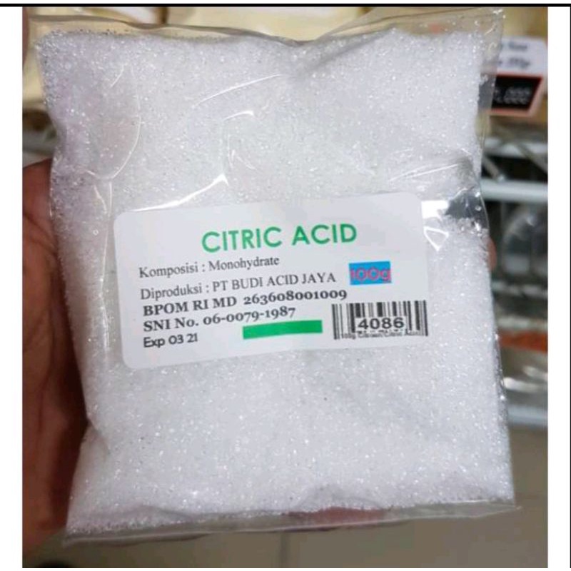 Jual Citric Acid 100gr - citrun - perasa asam - bubuk asam | Shopee ...
