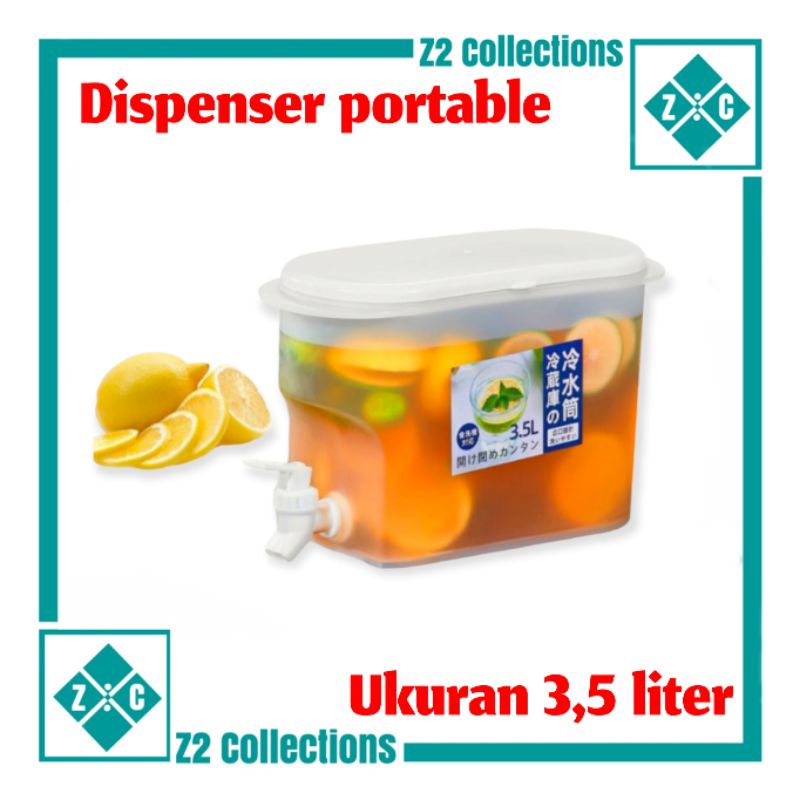 Jual Dispenser portable tempat air dingin 3,5 liter termos es plastik ...