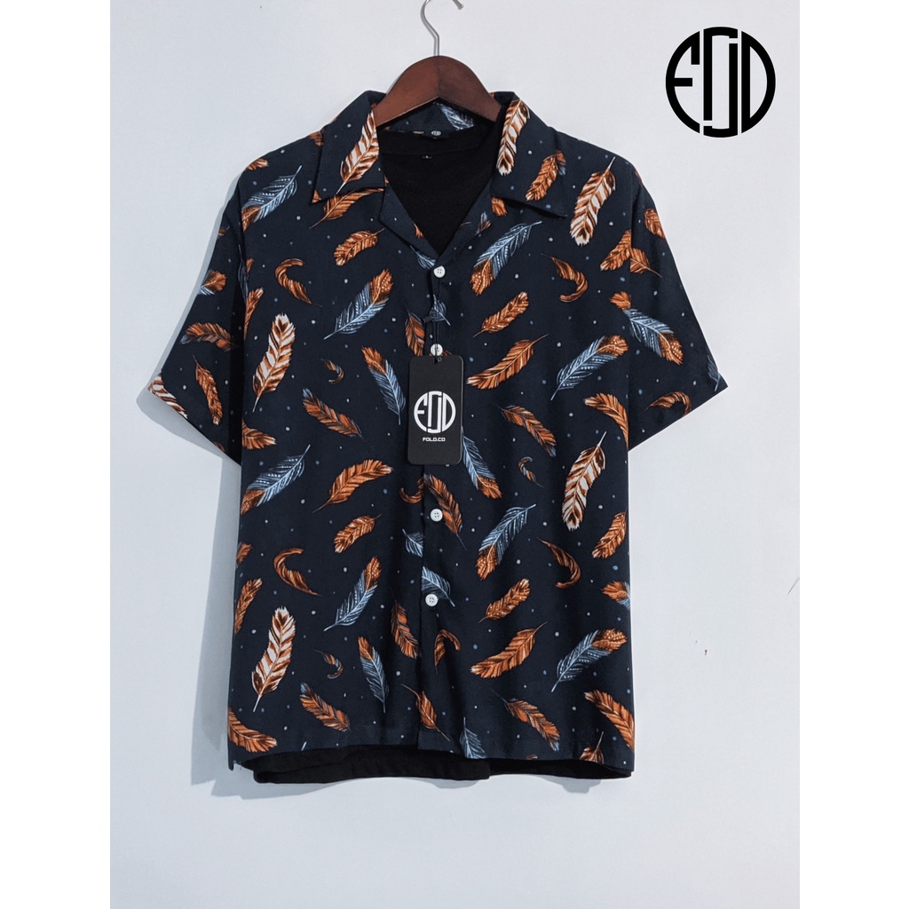 Jual FOLD.CO Kemeja Pria Retro Vintage Kemeja Motif Abstrak Kemeja ...