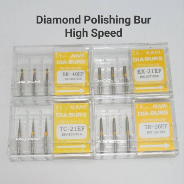 Jual DENTAL DIAMOND BUR POLISHING PITA KUNING HIGHSPEED BUR ( 3 pcs) | Shopee Indonesia