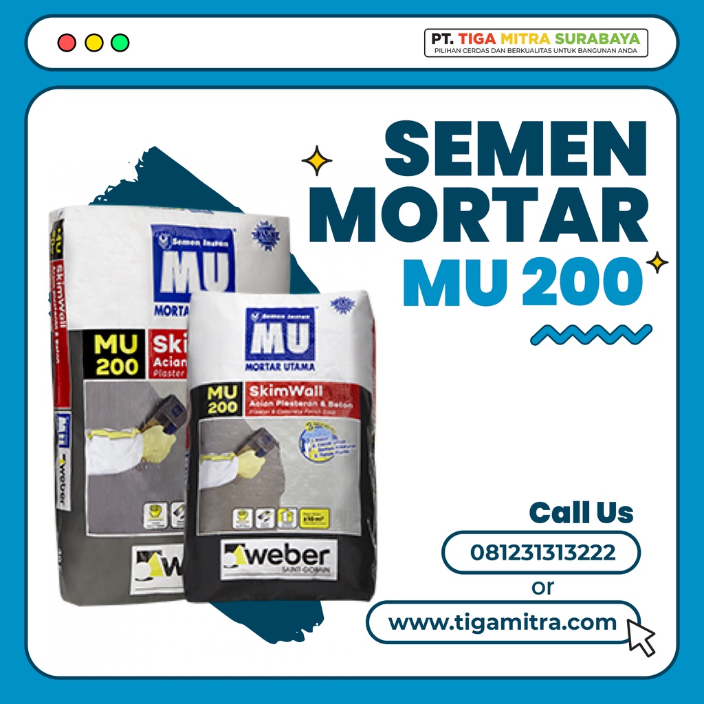 Jual Semen Mortar Acian Dinding // MU 200 @40 Kg | Shopee Indonesia