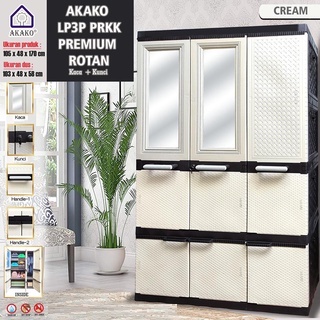 Jual Lemari Plastik JUMBO Akako 3 pintu LP3P Premium KACA CERMIN FULF ...