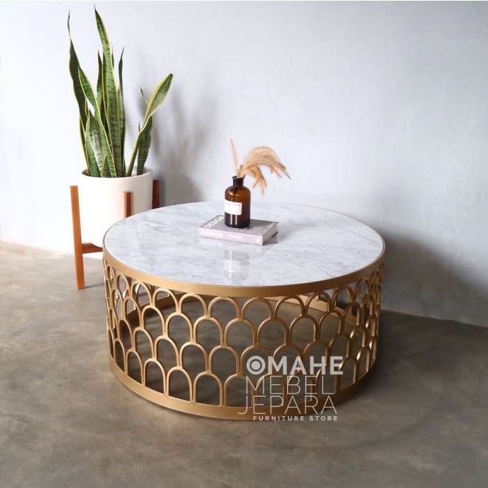 Jual Meja tamu marmer carrara 90cm | Shopee Indonesia