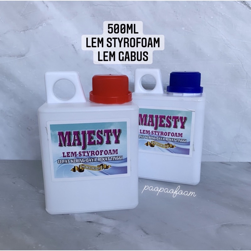 Jual Lem Styrofoam MAJESTY 500ml Lem Sterofoam Lem Gabus | Shopee Indonesia