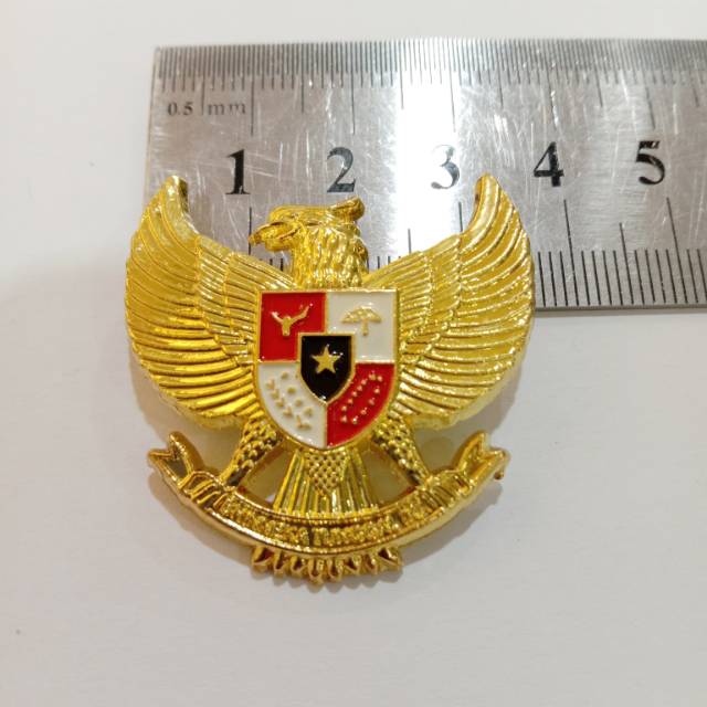 Jual Pin Burung Garuda 3,5cm Peniti Cor Logam Kuningan Tebal ASLI Mewah ...
