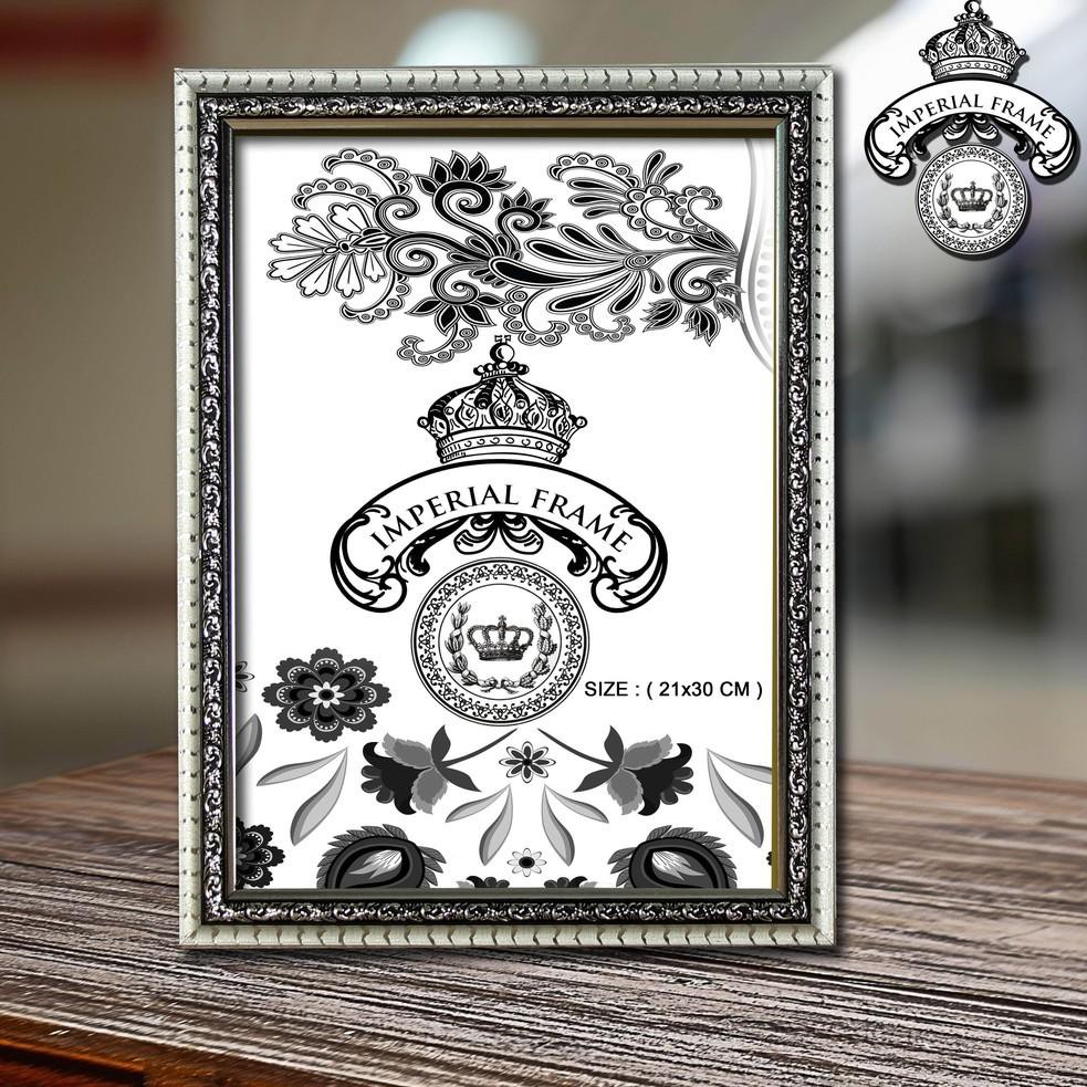 Jual [Original] Bingkai Frame Figura Foto Ijazah A4 ( 21x30 cm ) silver ...