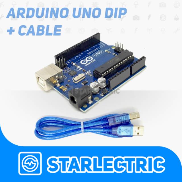 Jual Uno R3 with Cable - Arduino Uno Complatible ATmega328p dengan ...