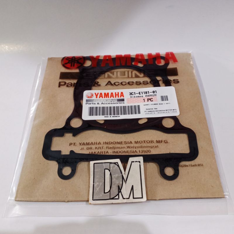 Jual paking gasket perpark cylinder blok atas head Jupiter Mx lama new Vixion old NVL R15 V2 3C1 ...