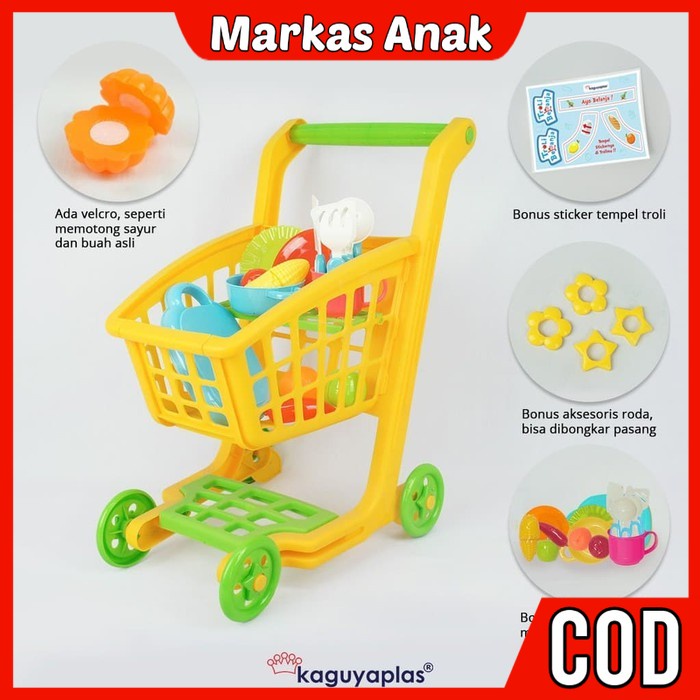 Jual Mainan Anak Anak Umur 3 4 5 6 Tahun Troli Keranjang Belanja ...