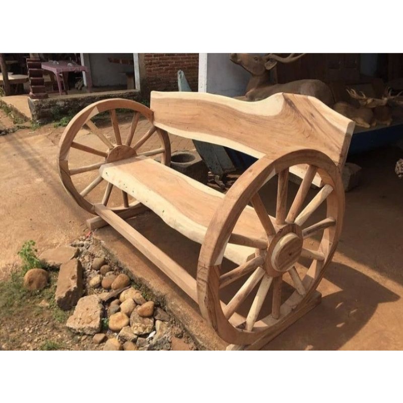 Jual bangku dokar kayu trembesi/suar | Shopee Indonesia