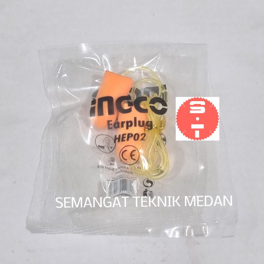 Jual EARMUFF EAR PLUG MUFF FOAM PENUTUP LUBANG TELINGA EARSOFT INGCO ...