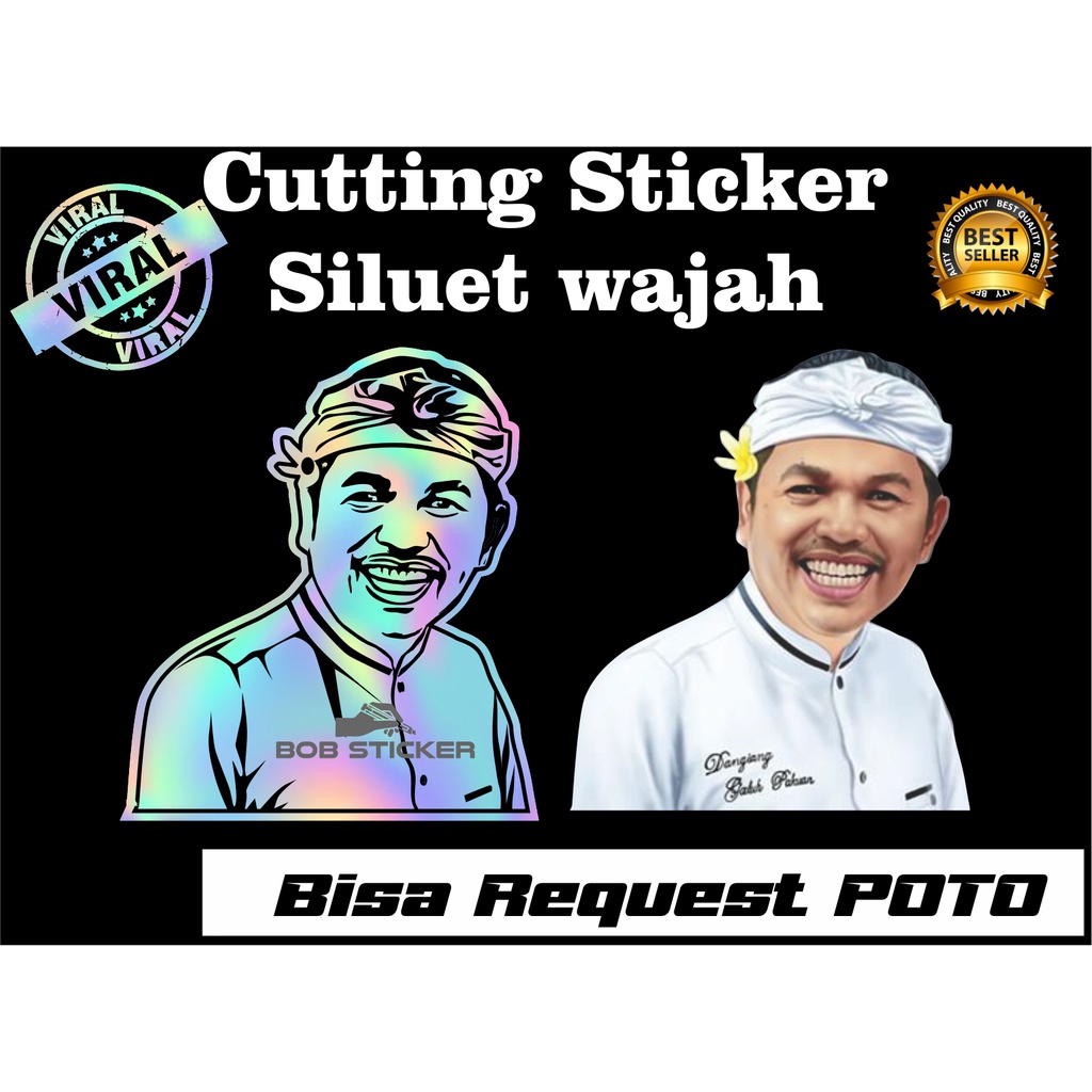Jual Cutting sticker Siluet wajah kang dedi Mulyadi , stiker dedi ...