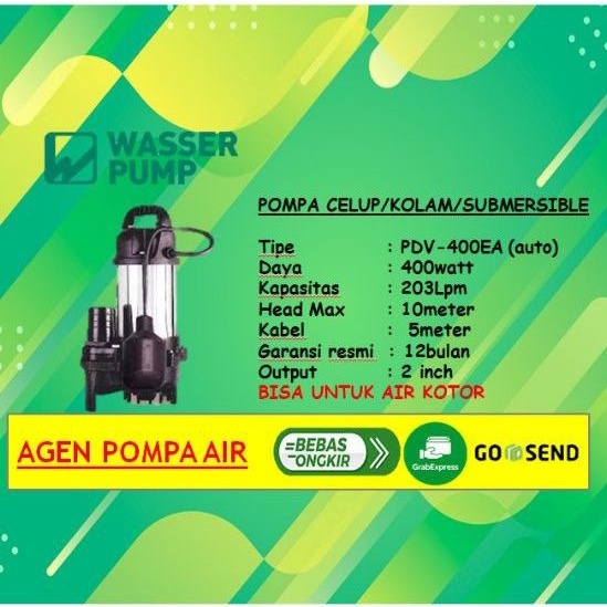 Jual Pompa Celup Air Kotor WASSER PDV-400EA / Pompa Air Kotor PDV-400EA ...