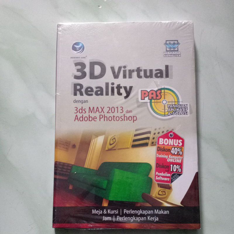 Jual BUKU 3D VIRTUAL REALITY DENGAN 3DS MAX 2013DAN ADHOBEPHOTOSHOP | Shopee Indonesia