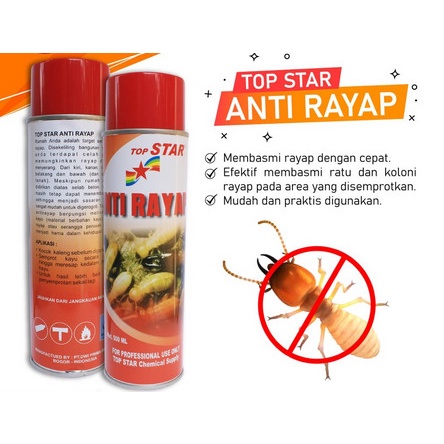 Jual Obat Anti Rayap Semprot Spray Cairan Pembasmi Rayap Top Star 500ml ...