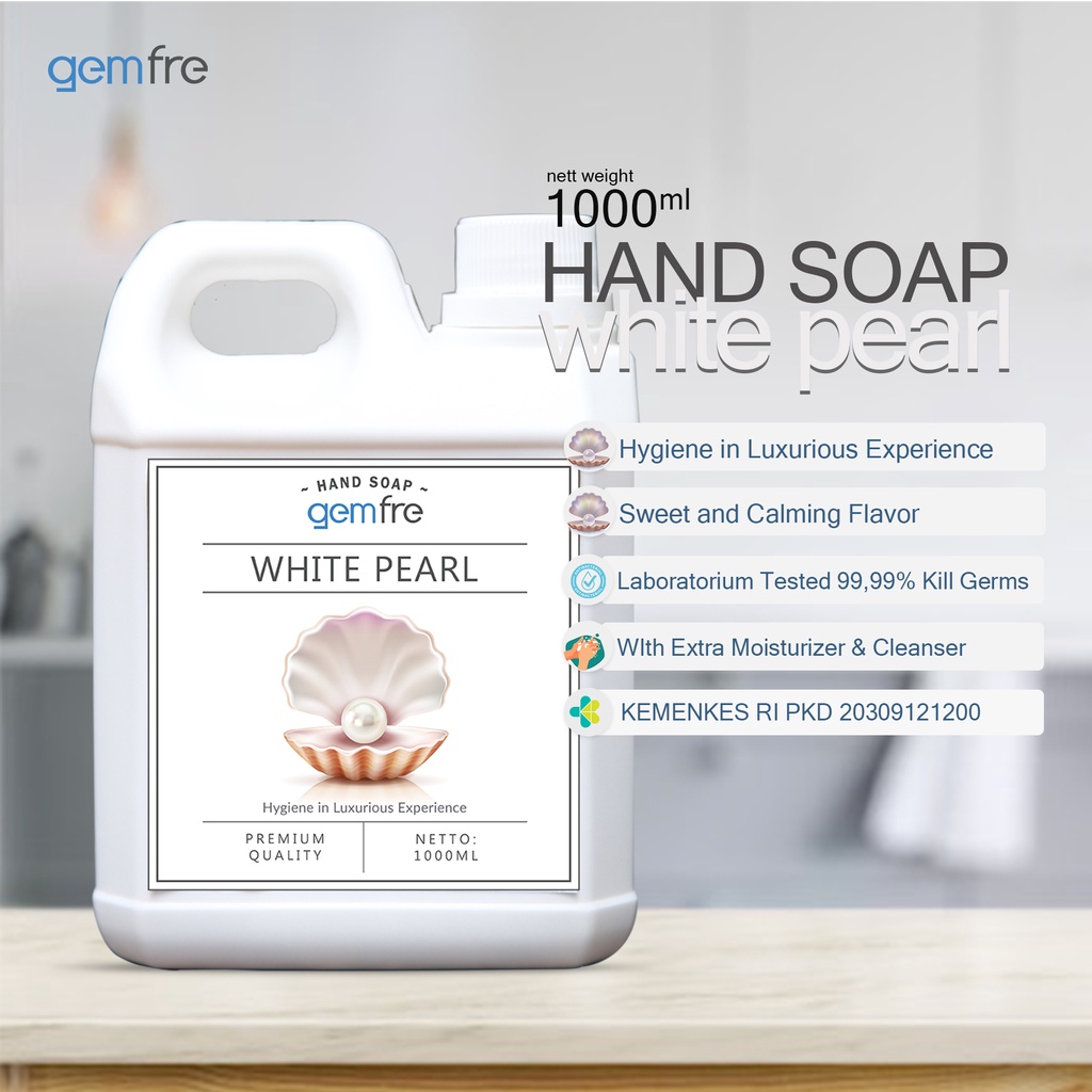 Jual Gemfre Handsoap / Handwash Sabun Cuci Tangan White Pearl ...