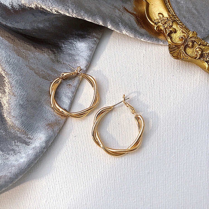 Jual Twist Hoops Earring (2cm) (925 Silver Tusukan) / Anting Hoops ...