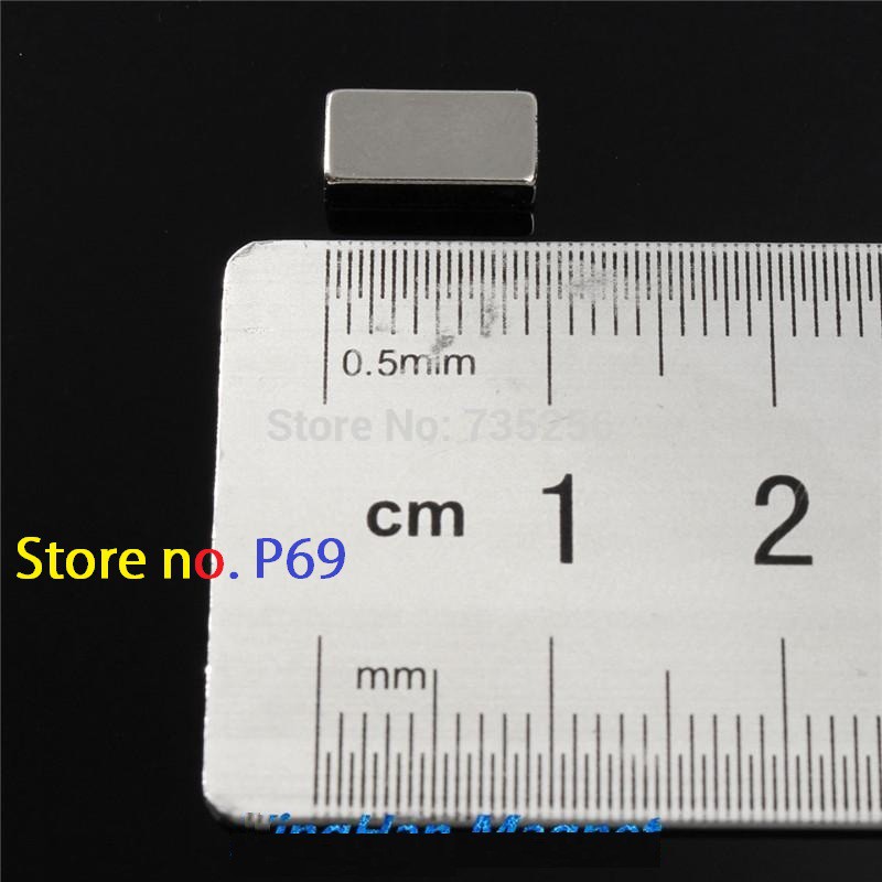 Jual Magnet mahnet 10x5x3mm 10x5x3 Block Kotak balok 1cm kuat putih ...
