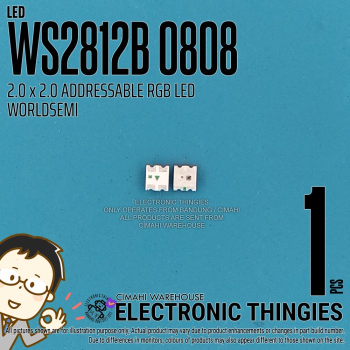 Jual WS2812B 2020 WS LED RGB ADDRESSABLE WS2812 0808 | Shopee Indonesia
