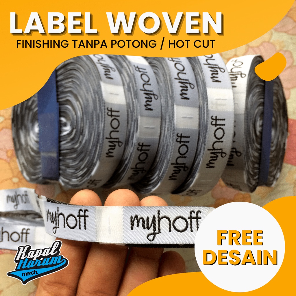 Jual 300 LUSIN KAPALHARUM LABEL WOVEN / LABEL BORDIR / WOVEN BORDIR ...