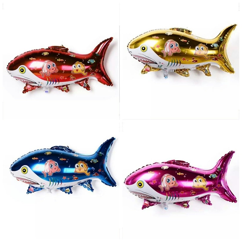 Jual Balon Foil Ikan Hiu Jumbo/balon hiu/balon hewan/balon karakter ...