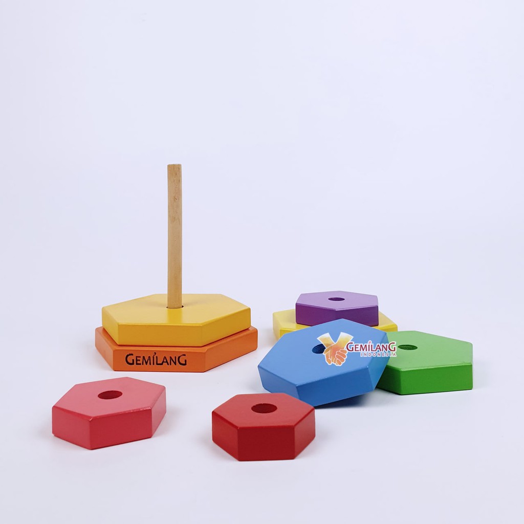 Jual Mainan Edukasi Kayu Gemilang Indonesia - Menara & Piramida ...