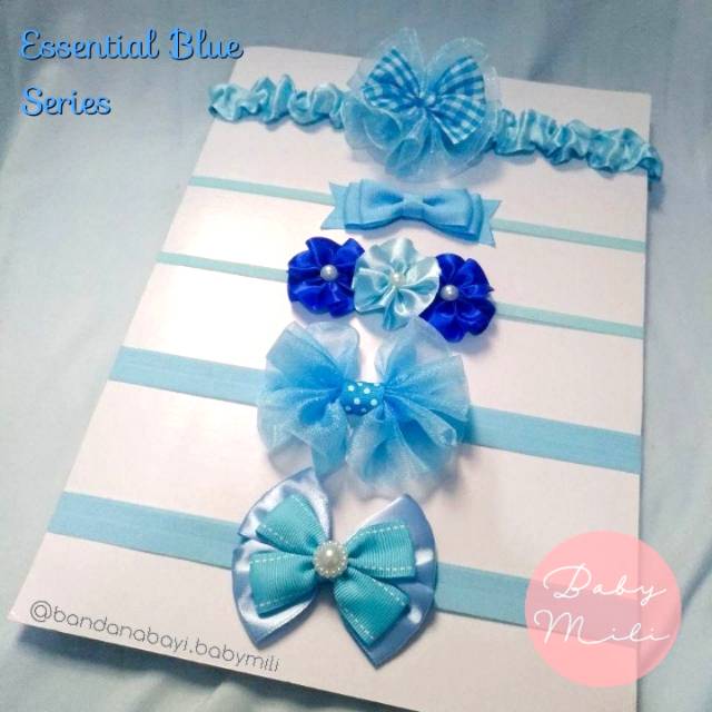 Jual Bandana Bayi Baby Mili - Essential Blue Series | Shopee Indonesia
