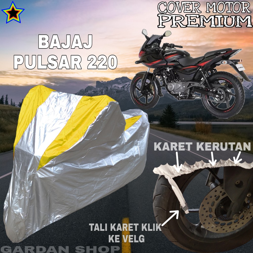 Jual Sarung Motor BAJAJ PULSAR 220 Silver KUNING Body Cover Bajaj ...