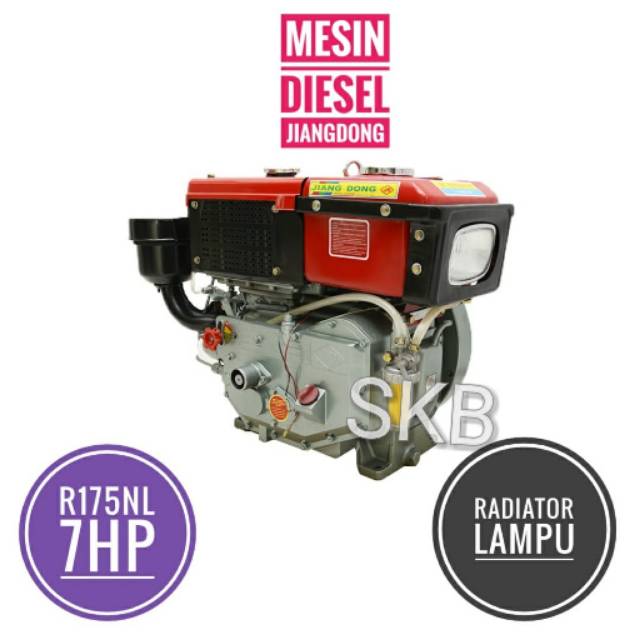 Jual Mesin diesel R175 NL 7hp radiator lampu jiangdong | Shopee Indonesia
