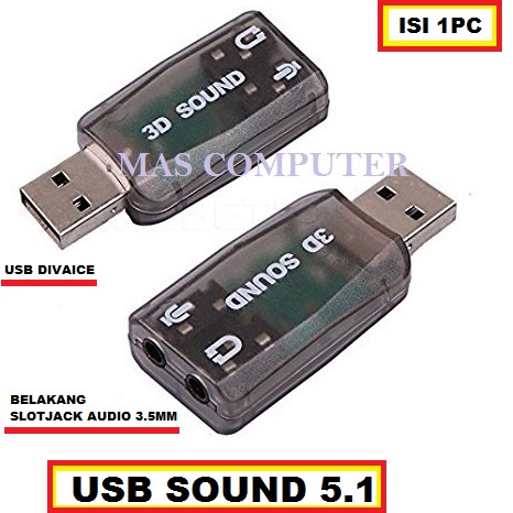 Jual Usb sound 5.1 sound cad usb mic + audio | Shopee Indonesia