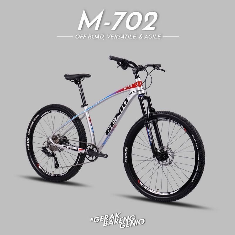 Jual Sepeda Gunung Mountain Bike Genio M702 M 702 Silver | Shopee Indonesia