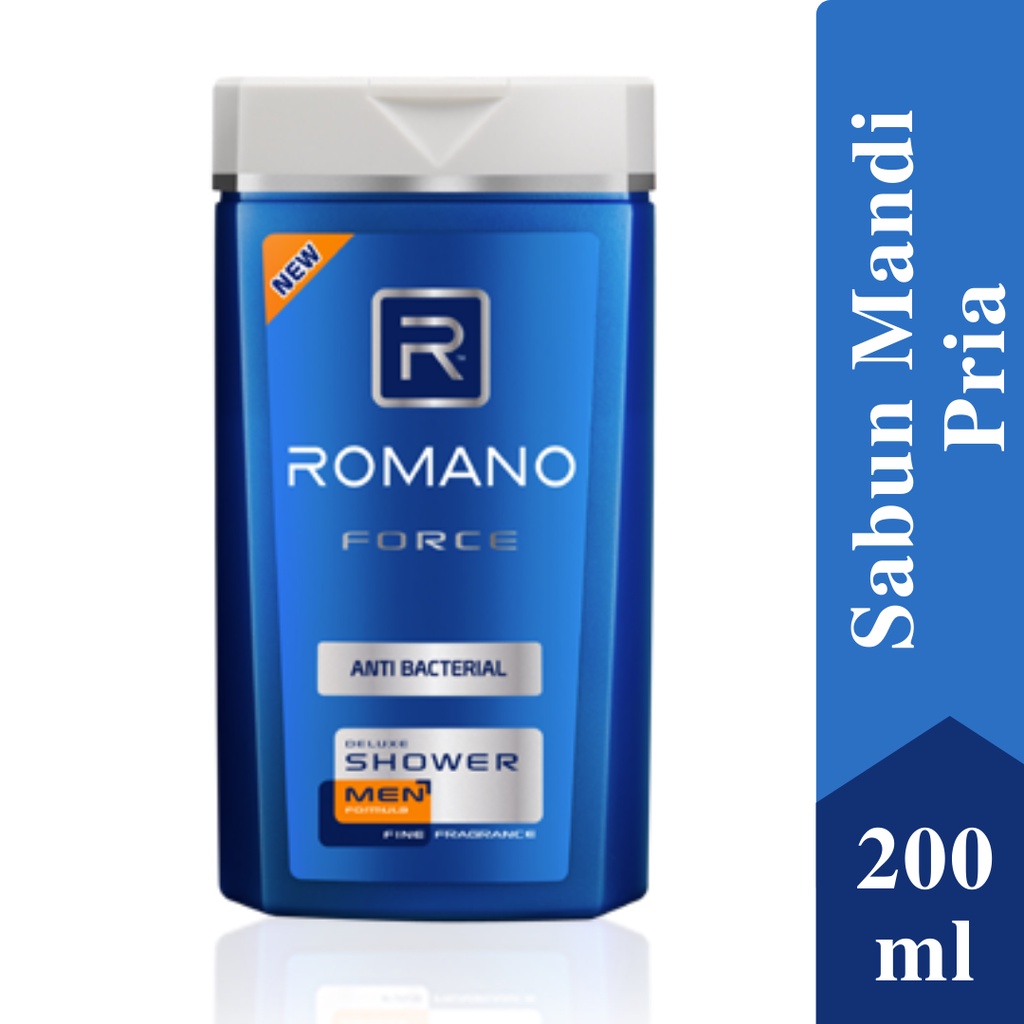Jual Romano Force Antibacterial Shower Body Wash Men 200 ml | Shopee ...