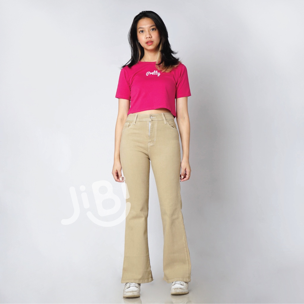Jual JIBI- 90's Cutbray Jeans - Celana Jeans Cutbray - Warna Peanut ...