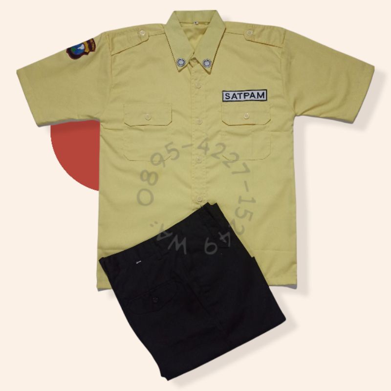 Jual Seragam Pdh Satpam Cream Terbaru Seragam Security Krem Setelan Baju Satpam 2022 Lengan ...