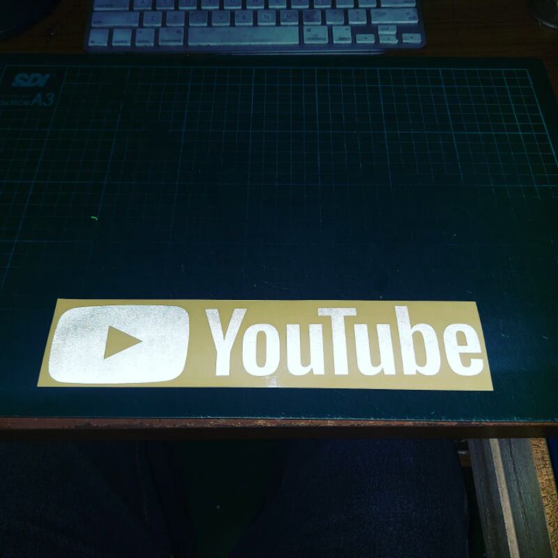 Jual Sticker Cutting Logo Youtube isi 1 pcs | Shopee Indonesia