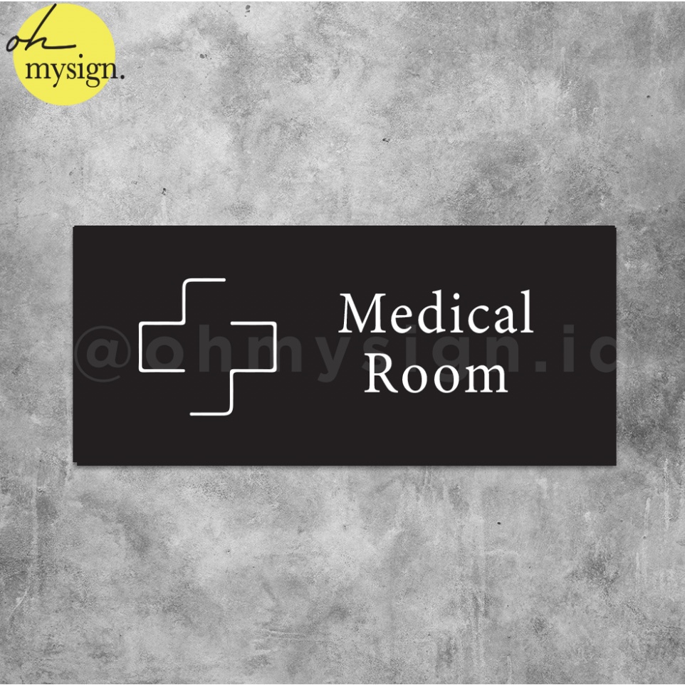 Jual Acrylic Sign Medical Room Ruang Kesehatan Akrilik UV Print Papan ...