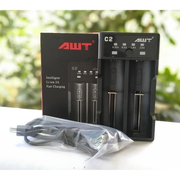 Jual Charger AWT C2 2 Slot 18650 - Fast Charging | Shopee Indonesia