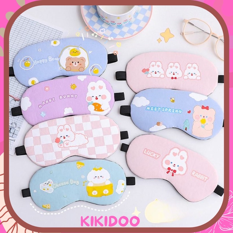Jual Kikidoo Penutup Mata Tidur Motif ins kawaii + GEL Pendingin ...