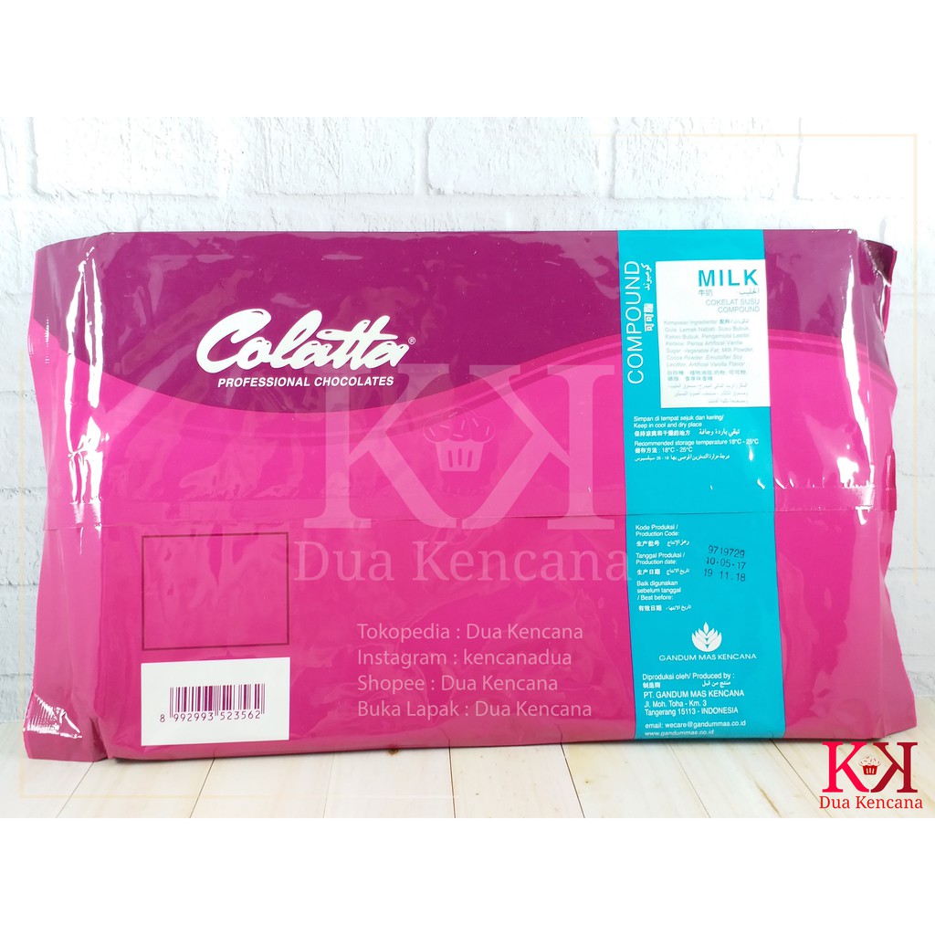 Jual Colatta Milk Compound 1 KG Coklat Susu Compound Chocolate Collata ...