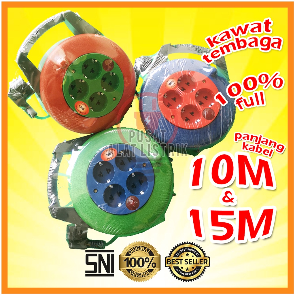 Jual KABEL ROL 10M 15M MODXTA COLOKAN LISTRIK 10 M 15 M 10 METER 15 ...