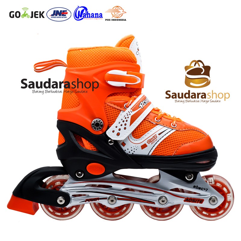 Jual Olahraga / Power Sepaturoda Inline Murah Orange / Sepatu roda ...