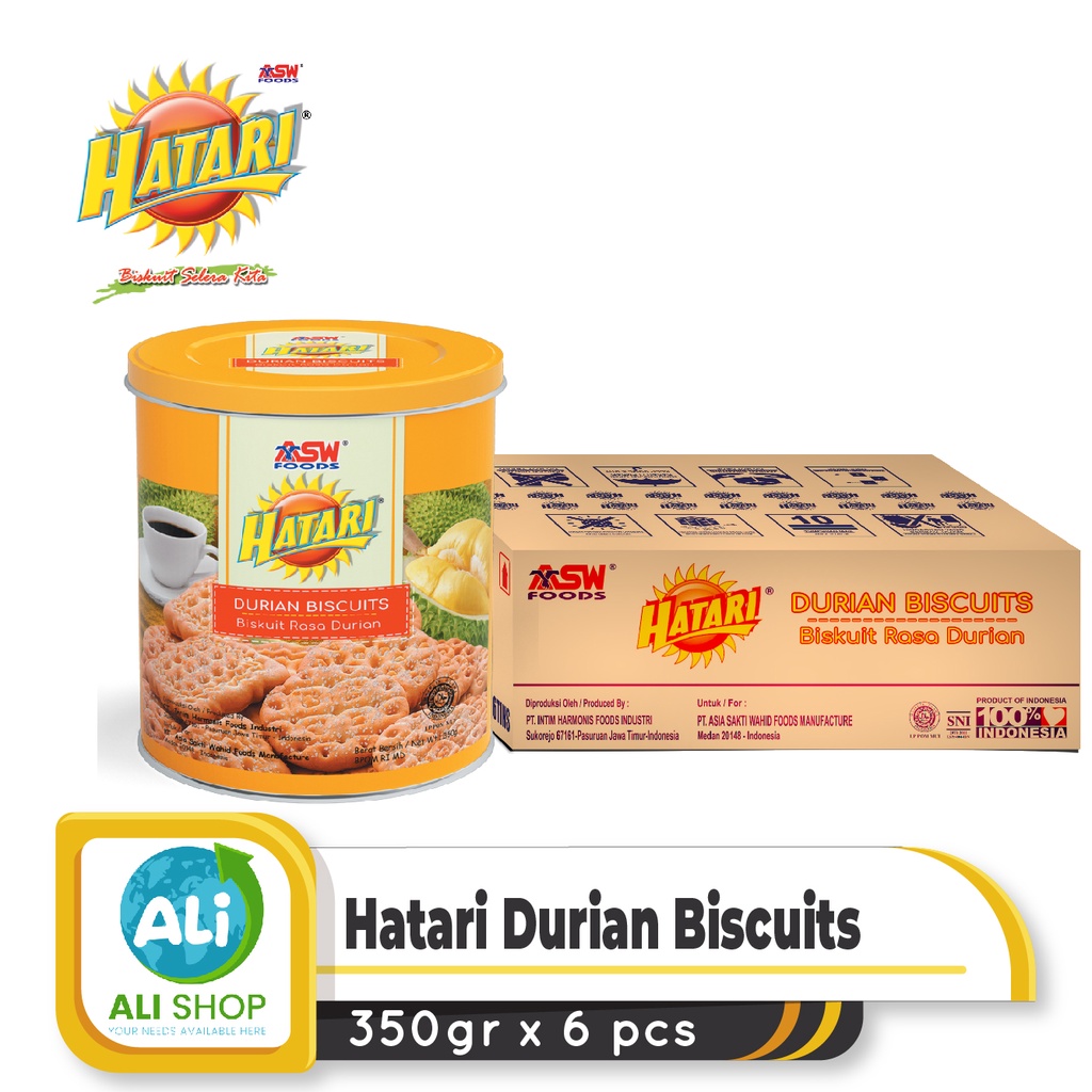 Jual Hatari Durian Biscuits ( 6 tins @ 300 gram ) | Shopee Indonesia
