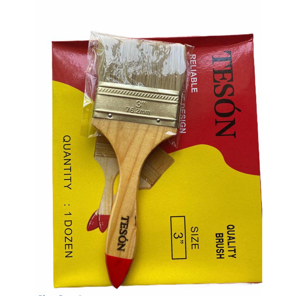 Jual KUAS CAT 3 INCH MEREK TESON / KUAS CAT TEMBOK | Shopee Indonesia