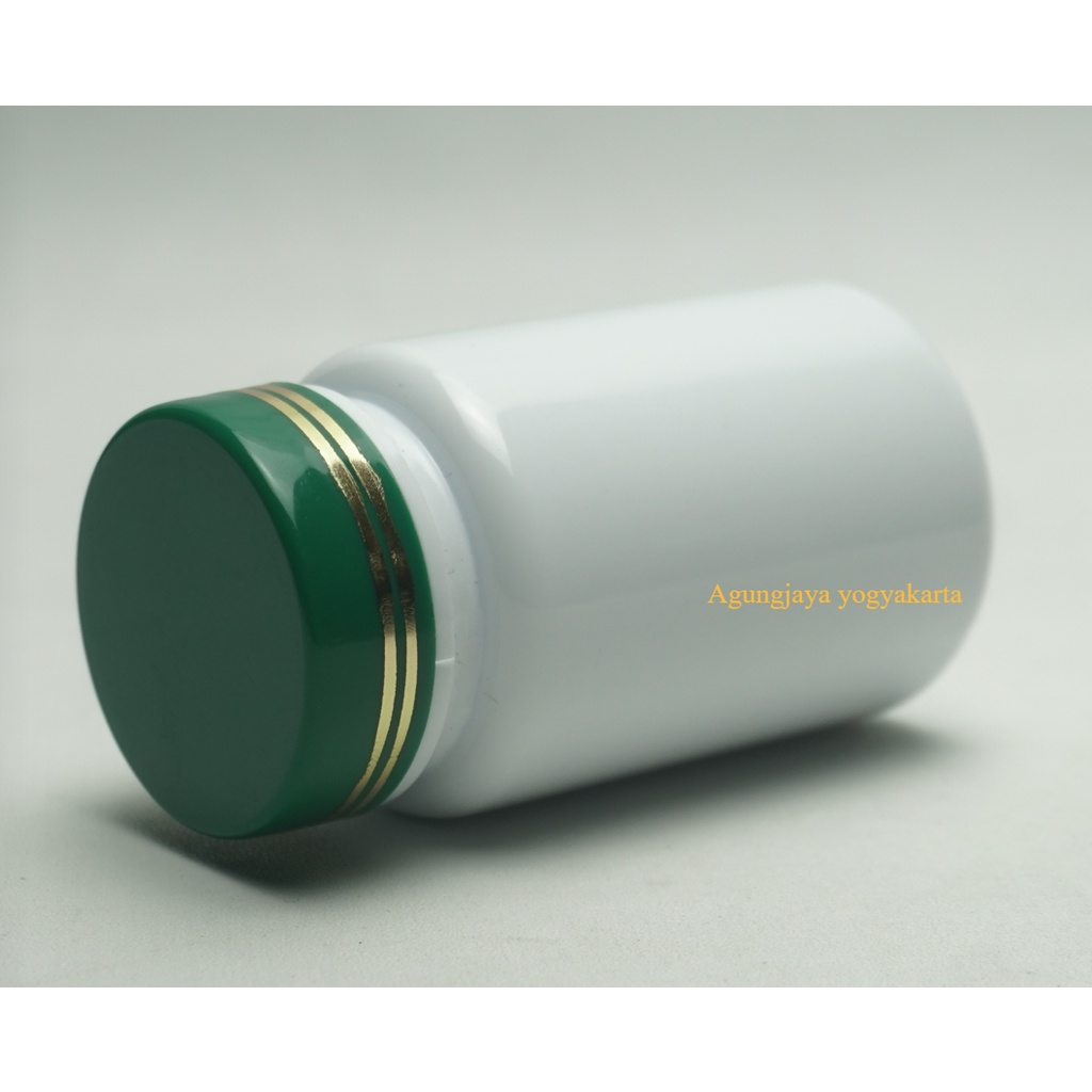 Jual Botol Obat 100 ml Putih Tutup List line Plug/ Botol 60 Kapsul ...