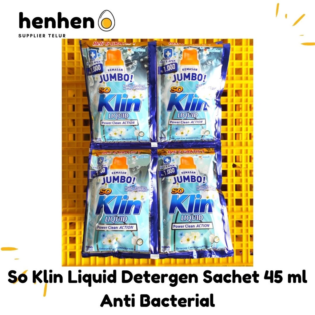 Jual SO KLIN LIQUID DETERGEN CAIR RENCENG 43 ML ISI 12 + BONUS | Shopee ...