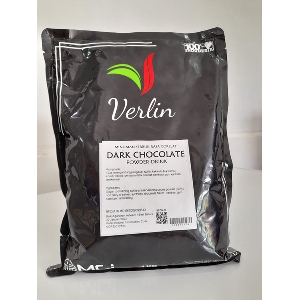 Jual Bubuk Minuman Dark Chocolate Verlin 1Kg BEST SELLER! | Shopee ...