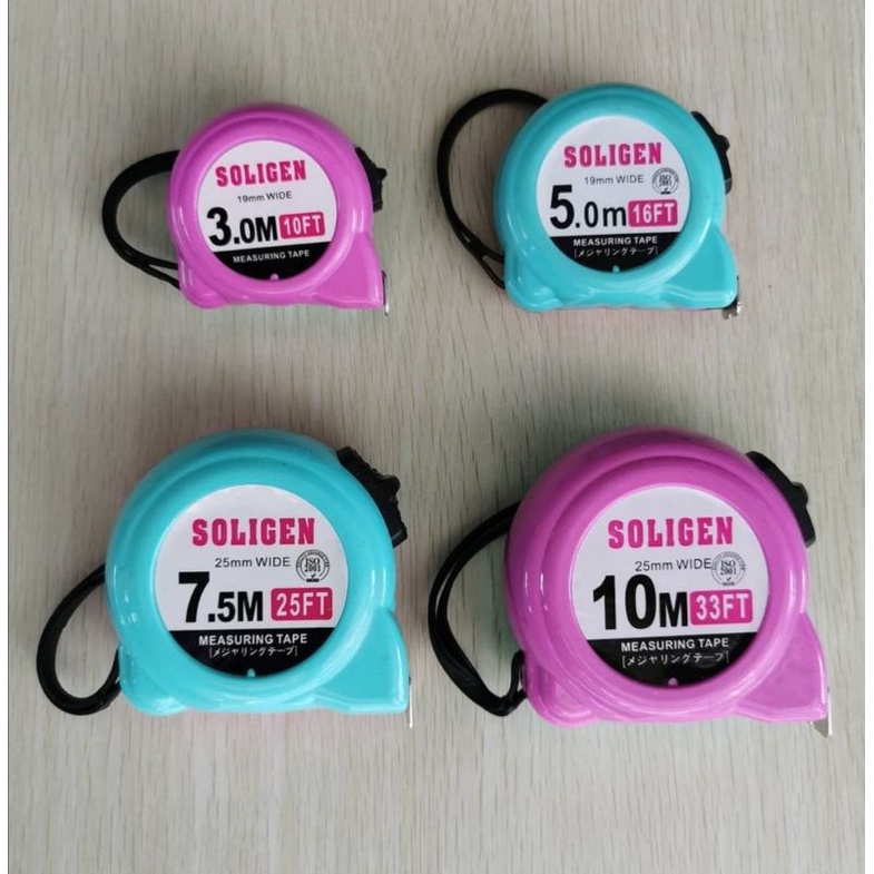 Jual Meteran Tangan 5 meter Soligen/Measuring Tape/Meteran 5 meter ...