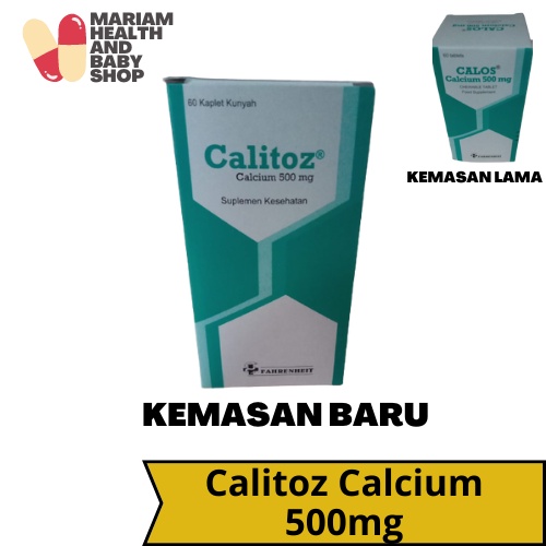 Jual Calos Calitoz Calcium 500mg Isi 60 Tablet / Vitamin Tulang ...