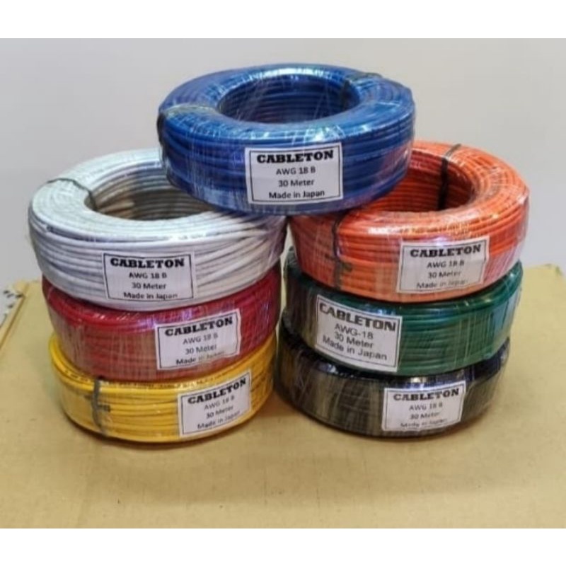 Jual Kabel AWG 18 ( 1 Roll Panjang 30 Meter ) | Shopee Indonesia